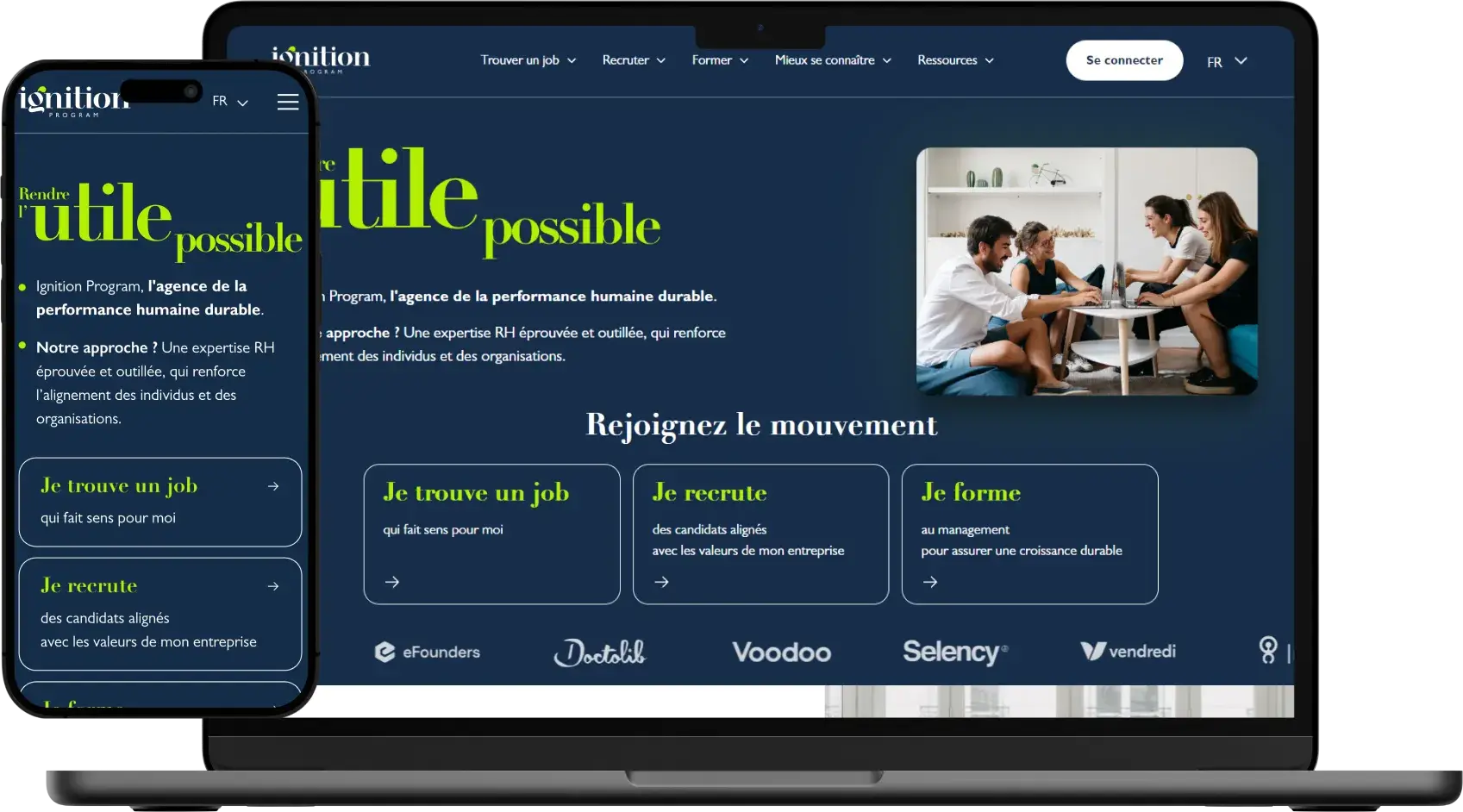 Refonte sur Webflow du site d'Ignition Program